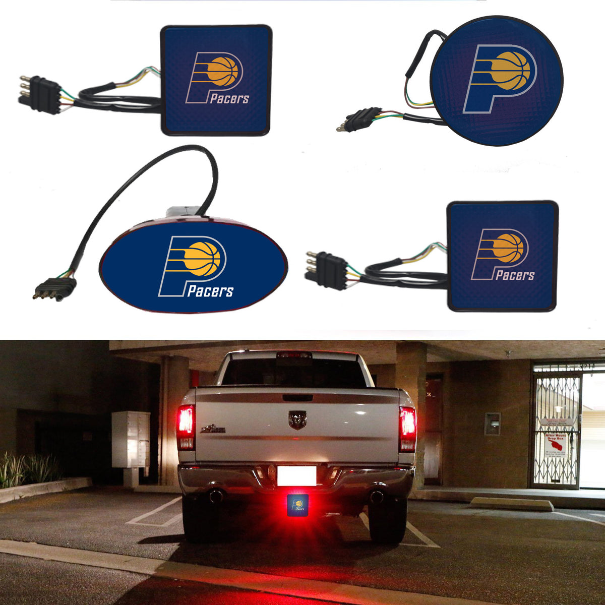 Indiana Pacers NBA Hitch Cover LED Brake Light for Trailer – Newpha